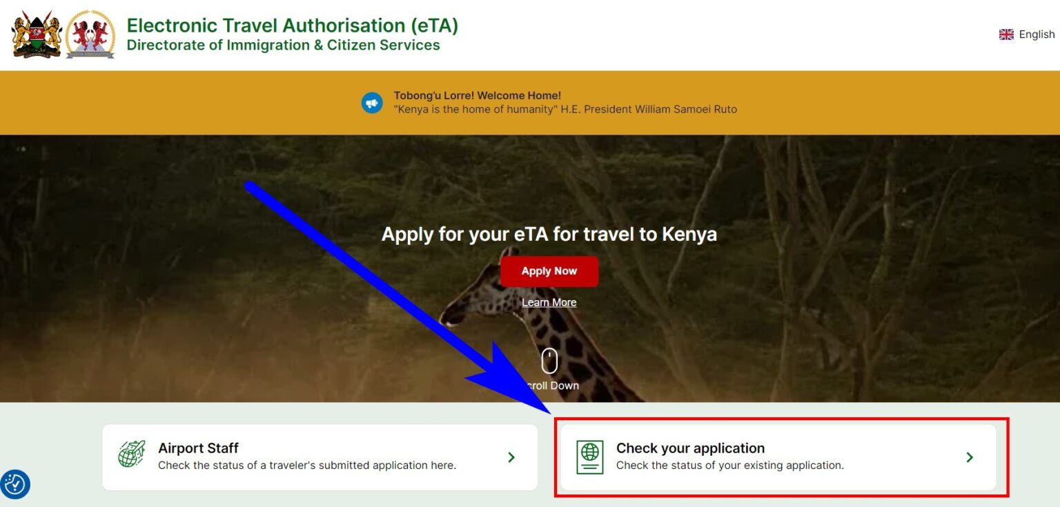 Kenya e-Visa Status Check - Official Website